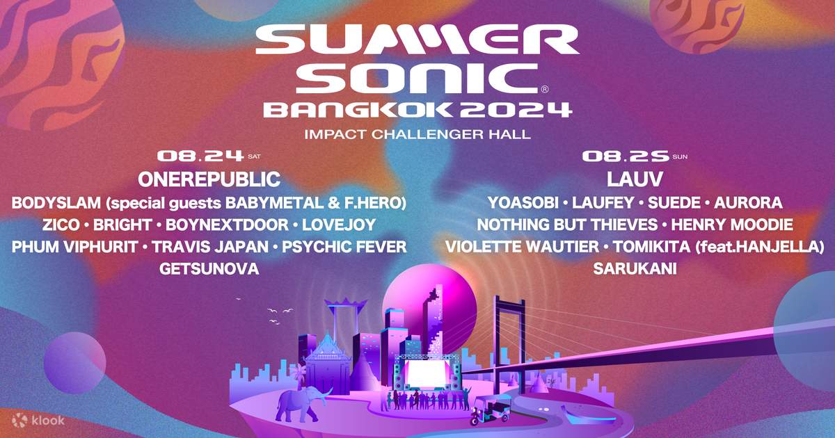 SUMMER SONIC BANGKOK 2024 - Klook Россия